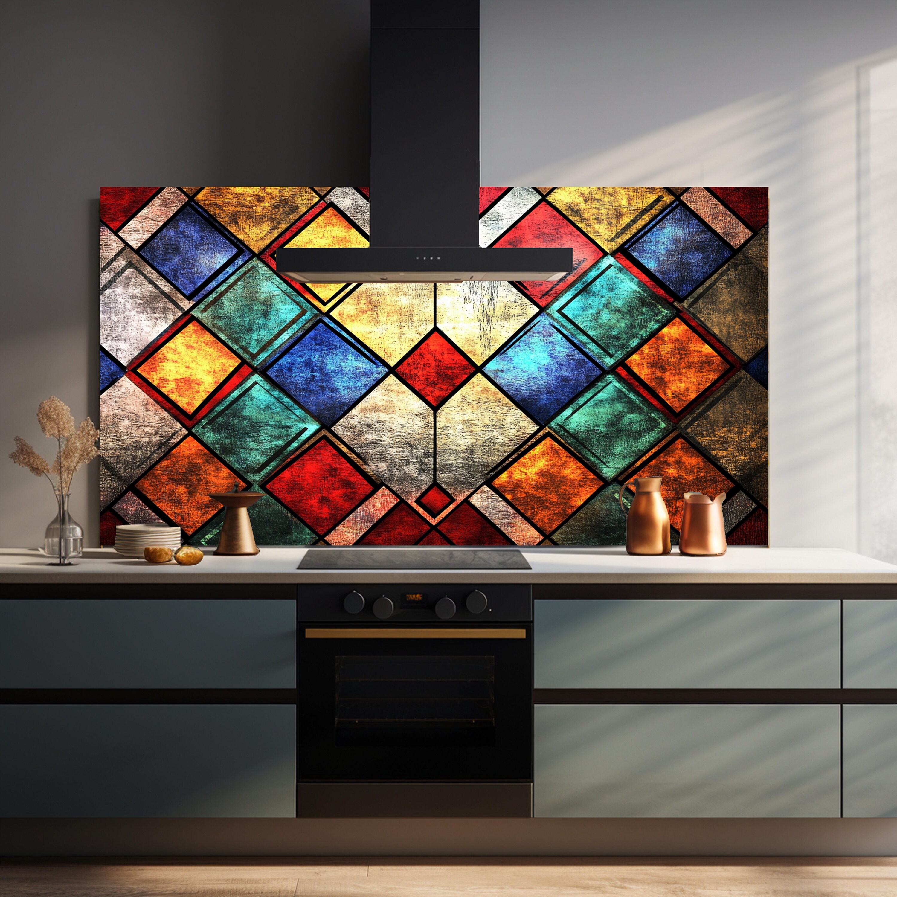 Backsplash Tempered Glass Tiles-silver Backsplash for Stained ...