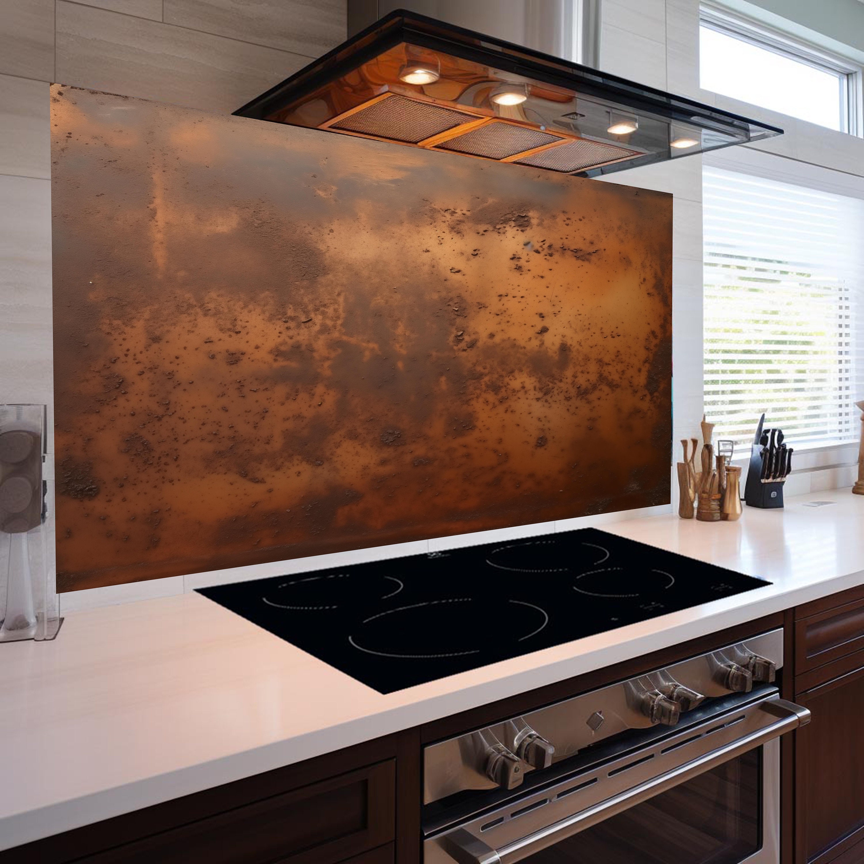 Tempered Glass Backsplash Tiles-stove Backsplash for Kitchen Splashback ...