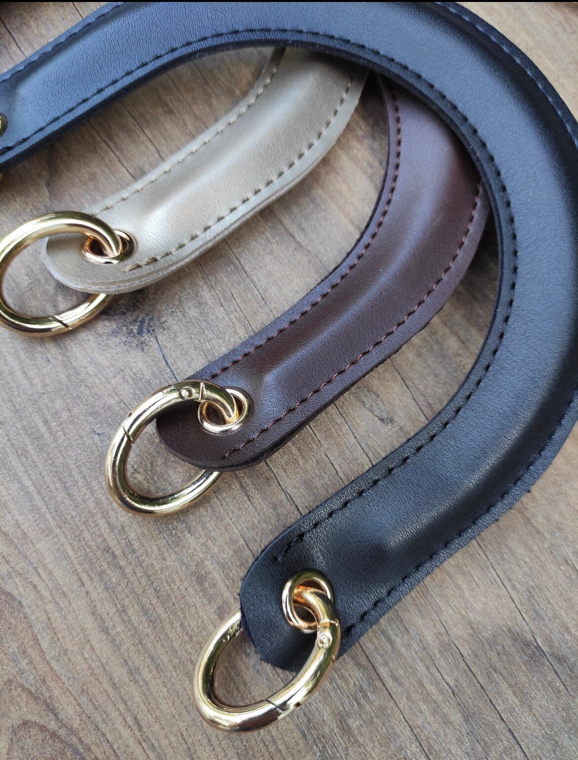 Leather D Shape Handles, Replacement Handbag Purse Handle for DIY ...