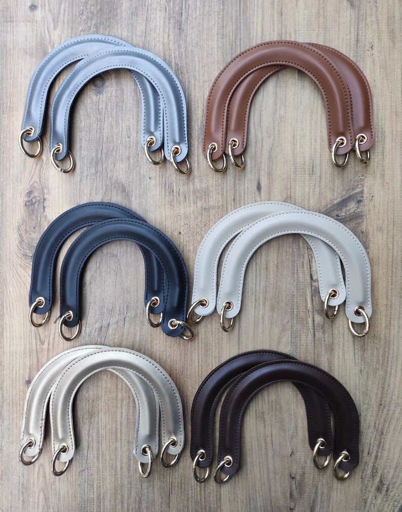 Leather D Shape Handles, Replacement Handbag Purse Handle for DIY ...