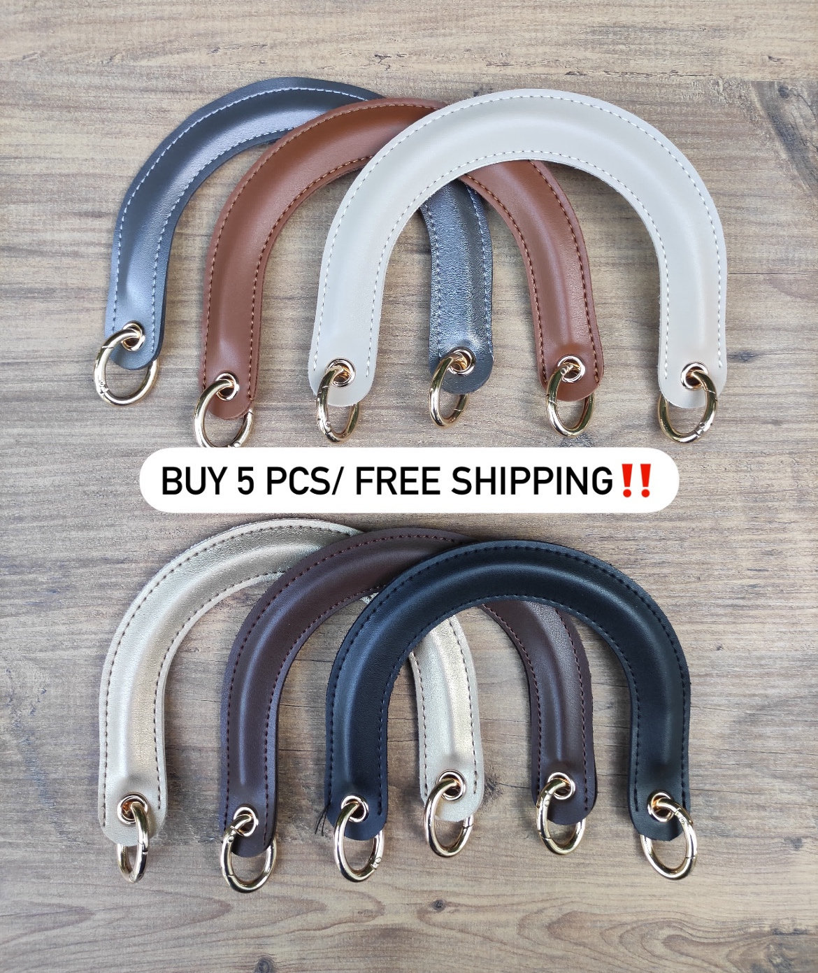 Leather D Shape Handles, Replacement Handbag Purse Handle for DIY ...