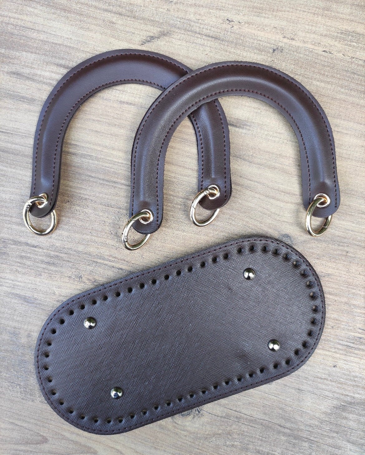 Leather D Shape Handles, Replacement Handbag Purse Handle for DIY ...