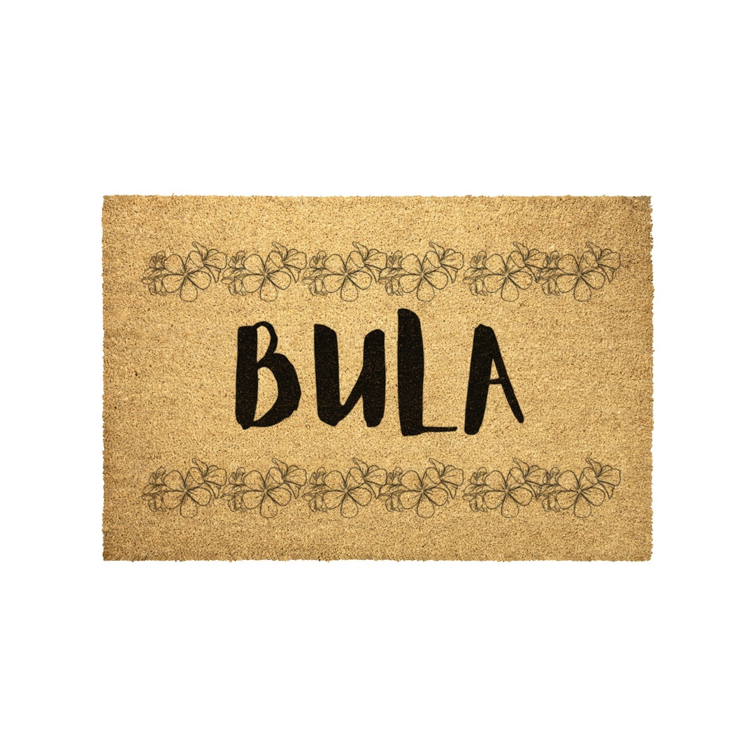 Bula Welcome Doormat, Fijian Welcome Mat, Fijian Coir Doormat, Bula ...