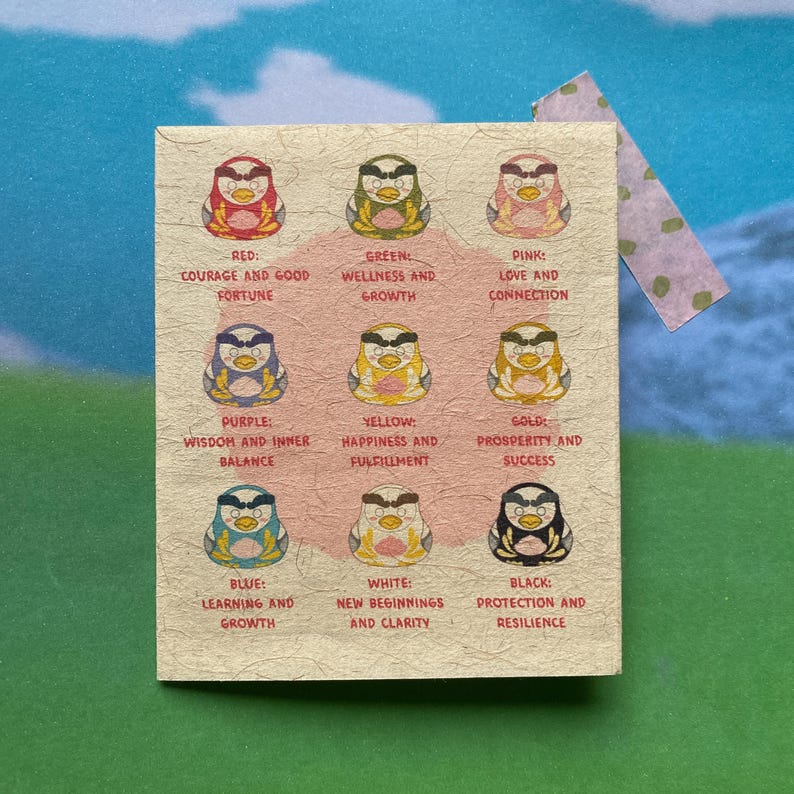 Kawaii Daruma Sticker | Gavi Daruma Matte and Gold Foil Stickers for ...