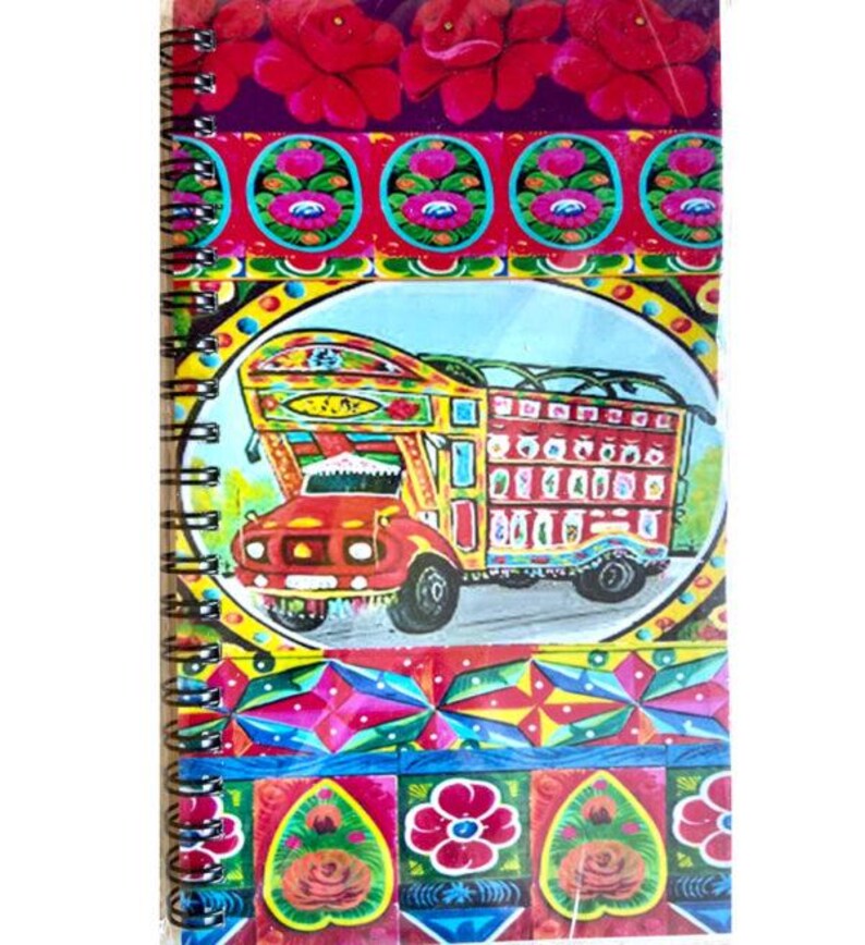 Pakistani Truck Art Journal | Floral Peacock Handmade Notebook - Etsy