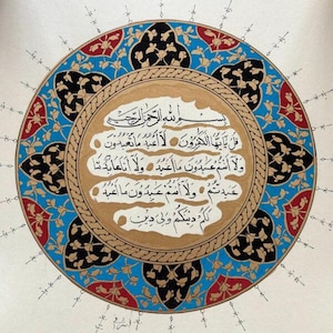 Quranic 4 Qul Sharif Calligraphy Art | Perfect for Gifts, Ramadan or ...