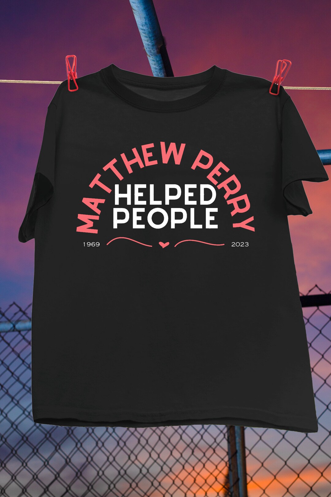 Matthew Perry Tribute He Helped People T-shirt Matthew Perry - Etsy
