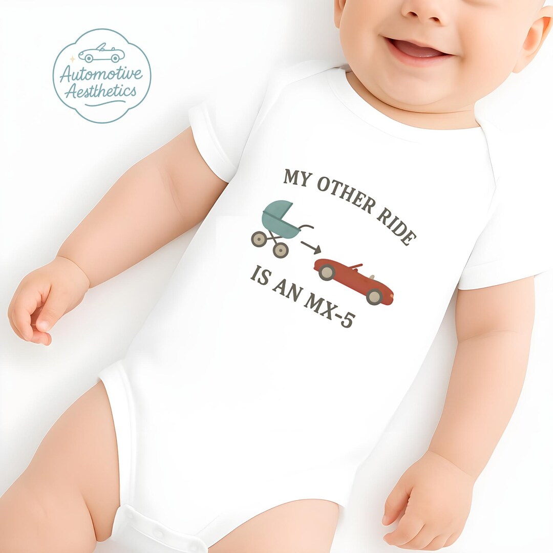 Mazda MX-5 Baby Grow | Mazda MX5 Baby Bodysuit | Mazda Miata Baby Vest ...
