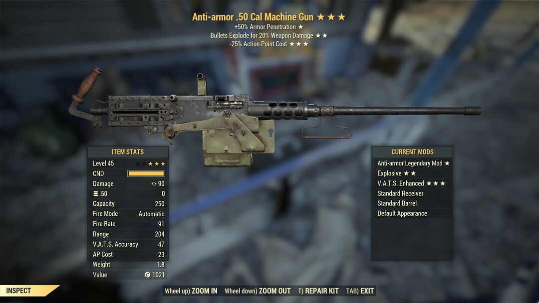 Fo76 PC AA/E/25 .50 Cal fast Delivery - Etsy