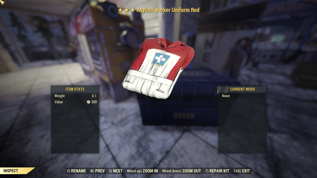 Fo76 PC Red Asylum Dress RARE fast Delivery - Etsy