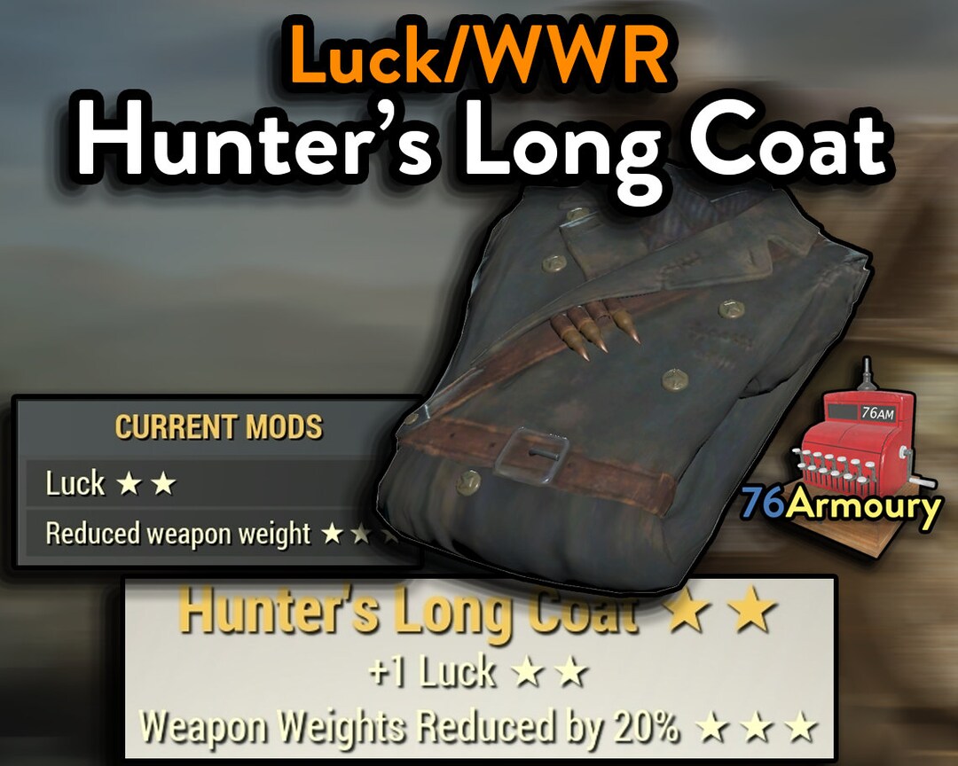 Fo76 PC Hunters Long Coat Luck/wwr fast Delivery - Etsy