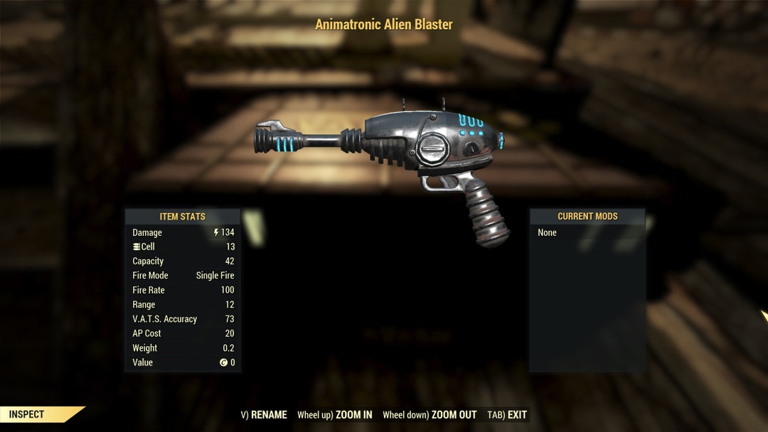 Fo76 PC animatronic Alien Blaster RARE Fallout 3 Design fast Delivery ...