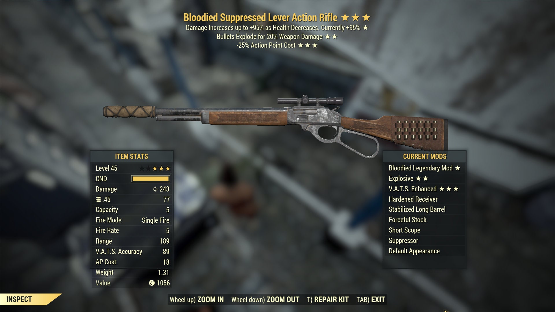 Fo76 PC B/E/25 Lever Action Rifle god Roll fast Delivery - Etsy