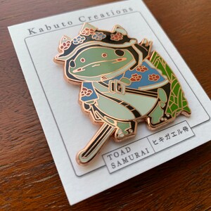 Toad Samurai Pin // Enamel Pin-toad Enamel Toad Samurai Enamel Pin-toad ...
