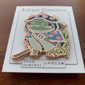 Toad Samurai Pin // Enamel Pin-toad Enamel Toad Samurai Enamel Pin-toad ...