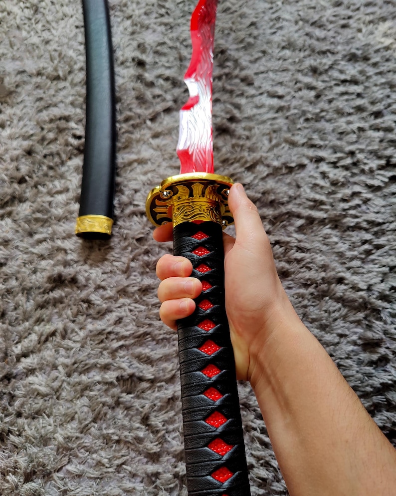 Rivers of Blood Katana, Elden Katana Ring Cosplay Metal Sword ...