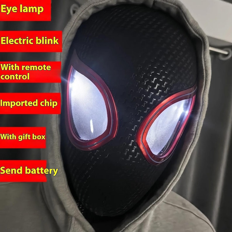 Custom Spider Visor, LED Eyes Moving Eyes Ring Controller - Etsy