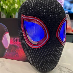Custom Spider Miles Visor, LED Eyes Moving Eyes Ring Controller Morales ...