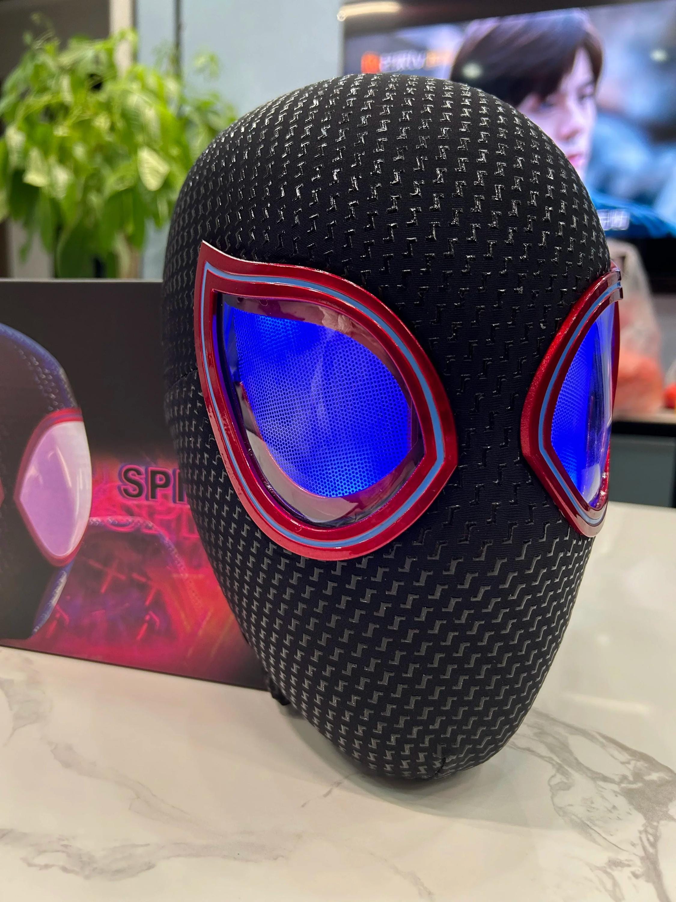 Custom Spider Miles Visor, LED Eyes Moving Eyes Ring Controller Morales ...