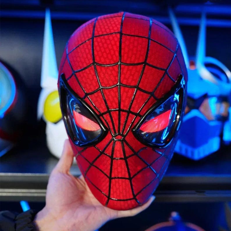 Custom Spider Visor, LED Eyes Moving Eyes Ring Controller - Etsy