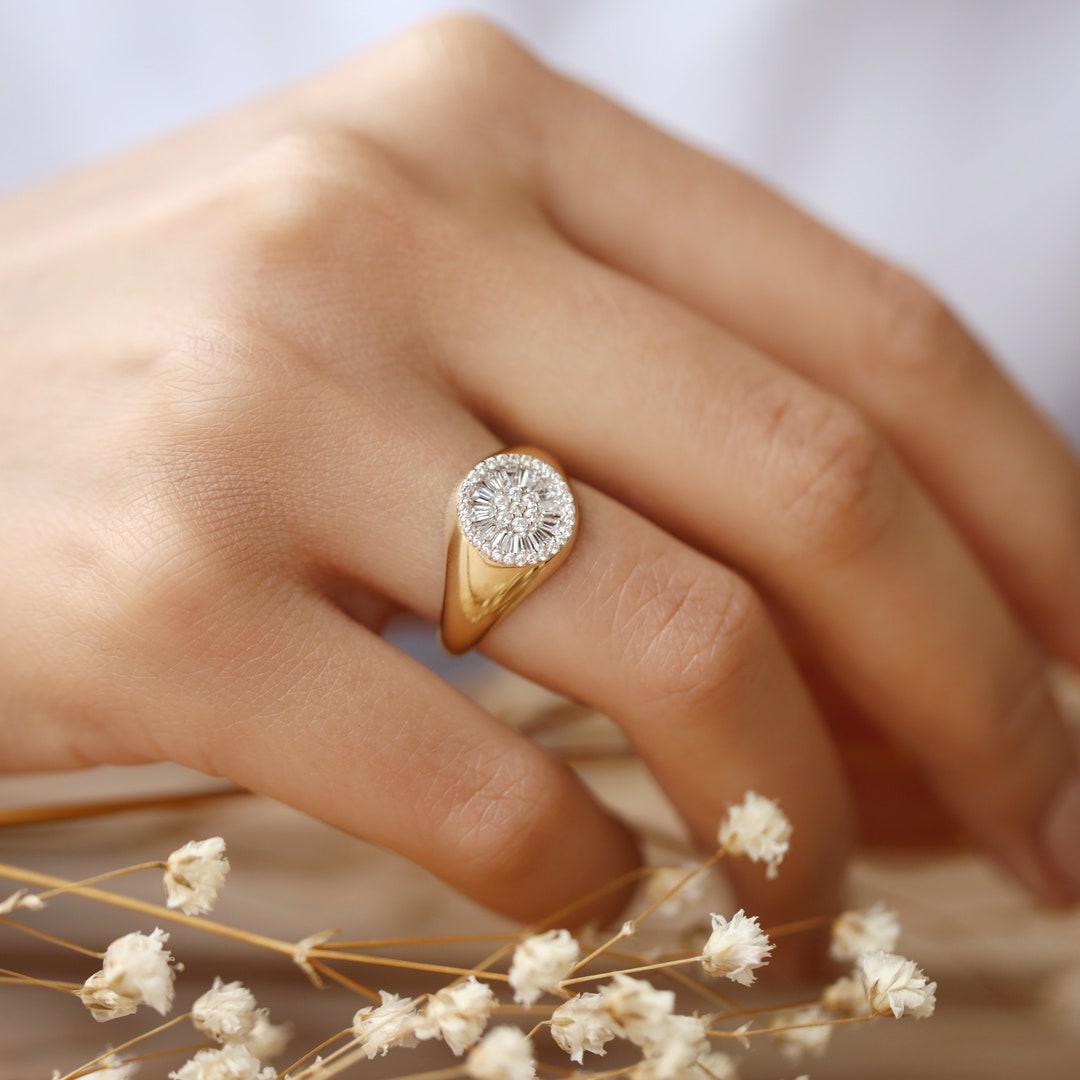 Cassis Ring, 14K Solid Gold Ring, Vintage Jewelry, Gold Stacking Rings ...