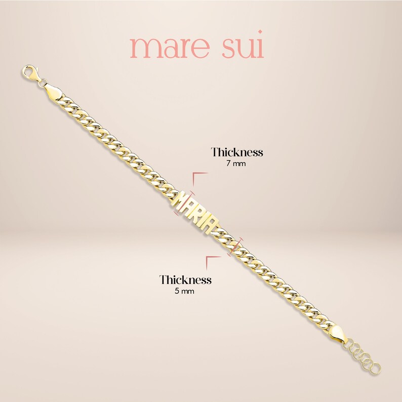 14k Gold Personalized Name Bracelet Personalized Bracelet Custom
