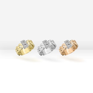 14K Gold Initial Ring, Solid Gold Letter Ring, Ring for Women ...