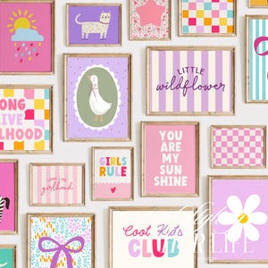 110 Girls Room Wall Art Set: Kids Playroom Prints (digital Download) - Etsy