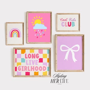110 Girls Room Wall Art Set: Kids Playroom Prints (digital Download) - Etsy