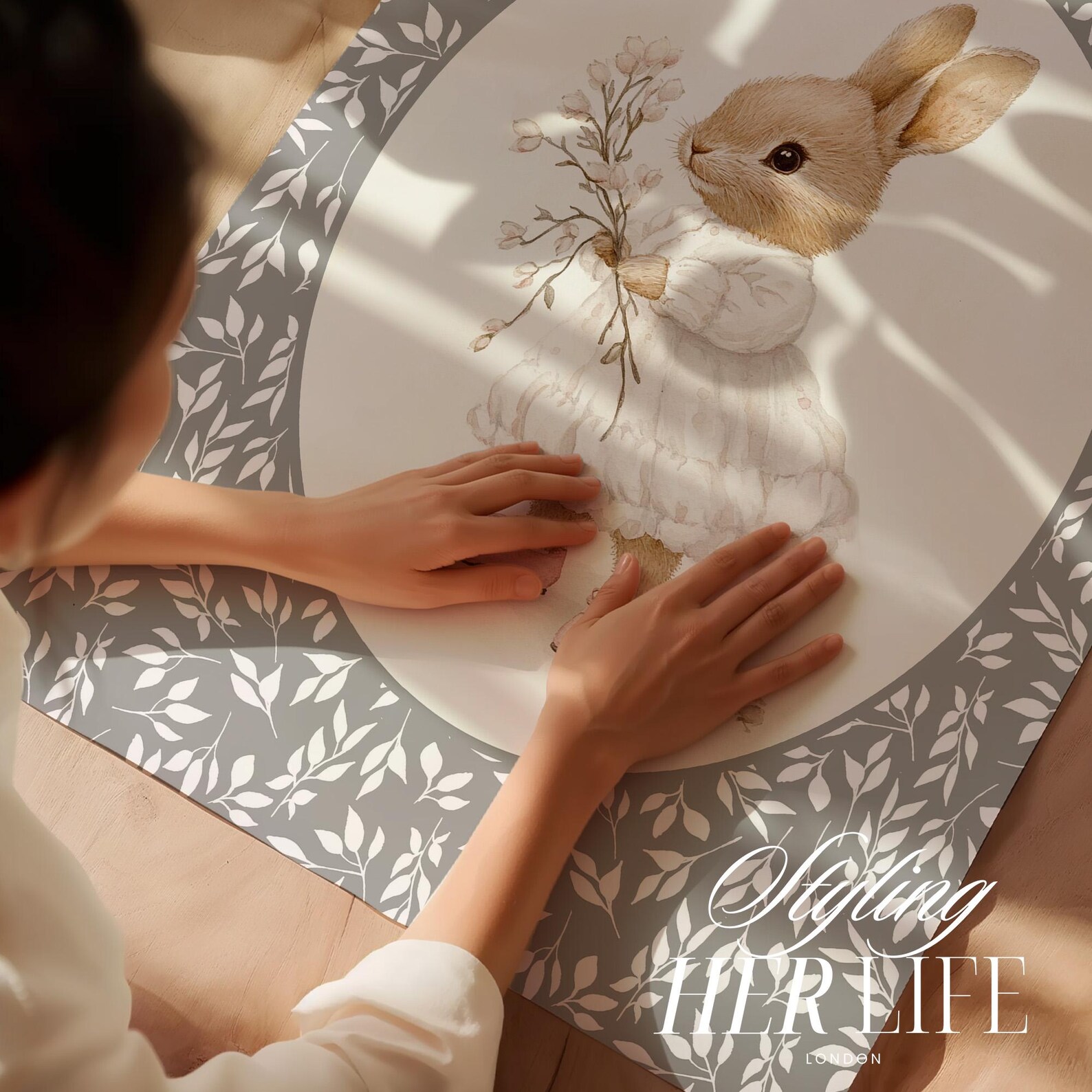 Vintage Rabbit Art Print, Cottagecore Print, Vintage Nursery, Baby Gift ...