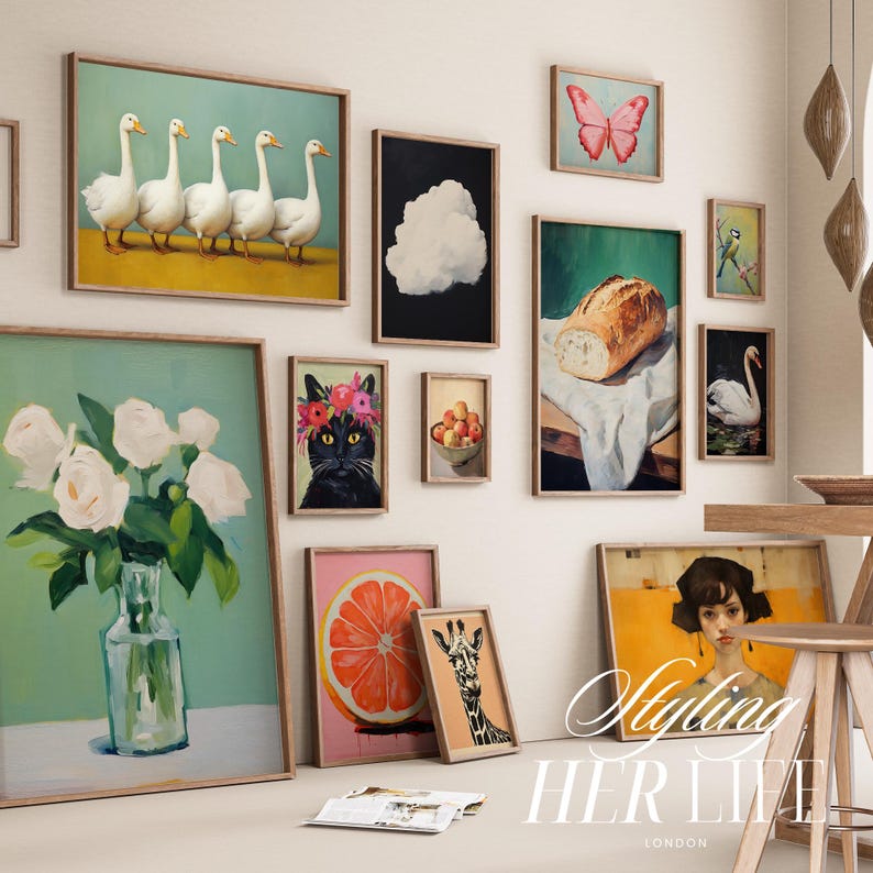 90+ Muted Tone Eclectic Art Prints: Gallery Wall Set (digital Download ...