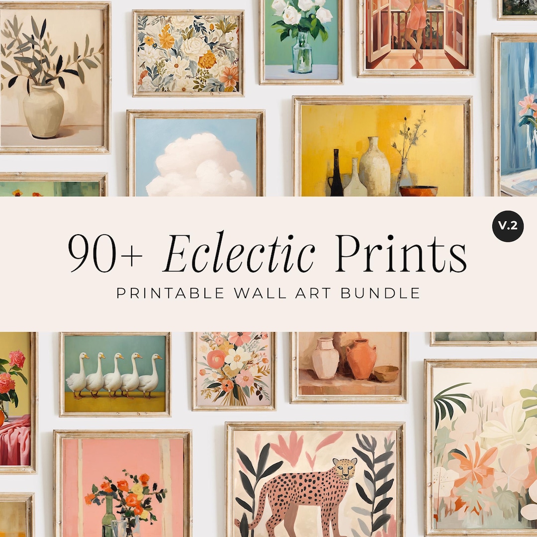 90+ Maximalist Prints, Eclectic Prints, Printable Wall Art, Trendy ...