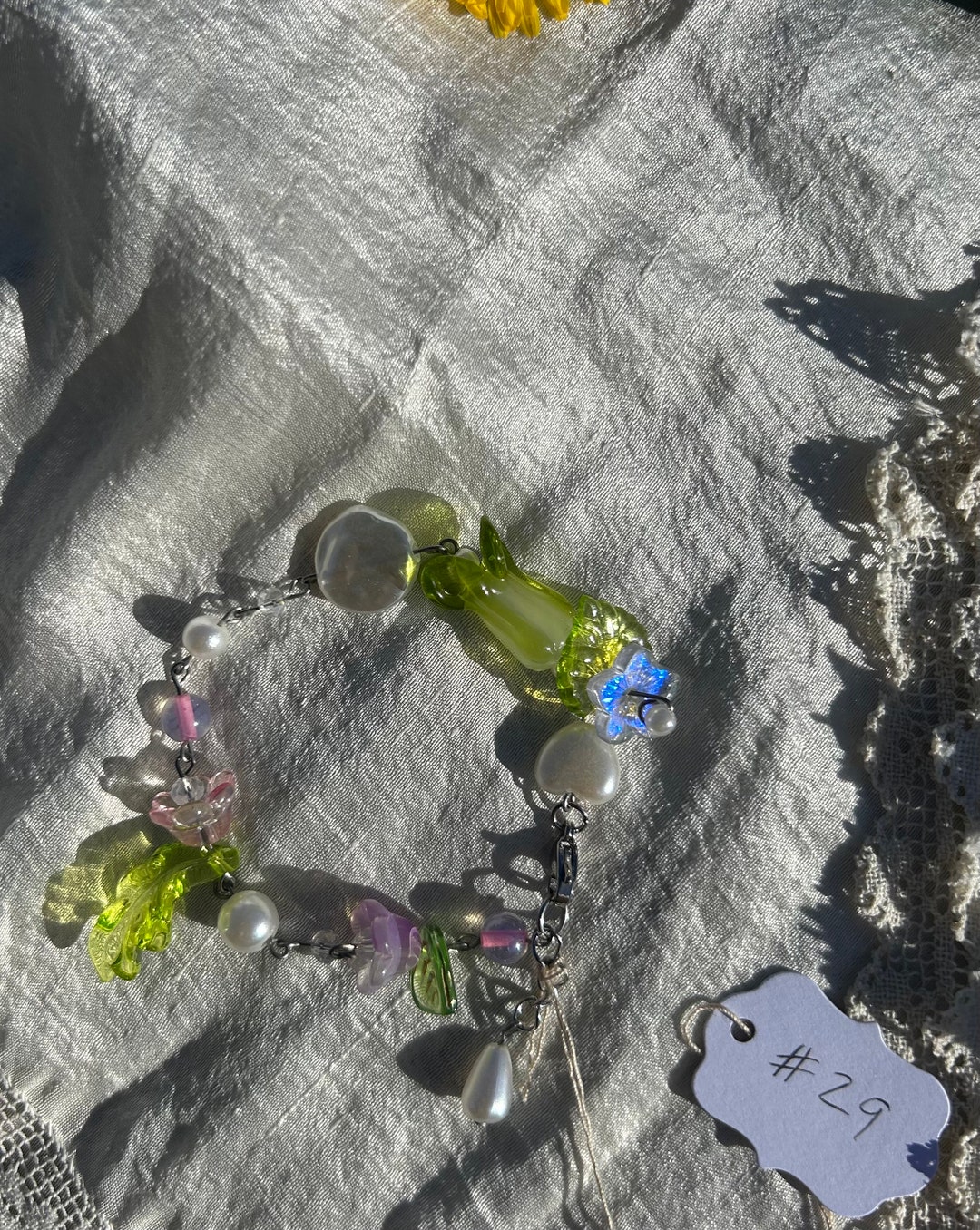 Fairycore Jewelry. Fairy Bracelet. Flower Fae Embodying Spring. One of ...