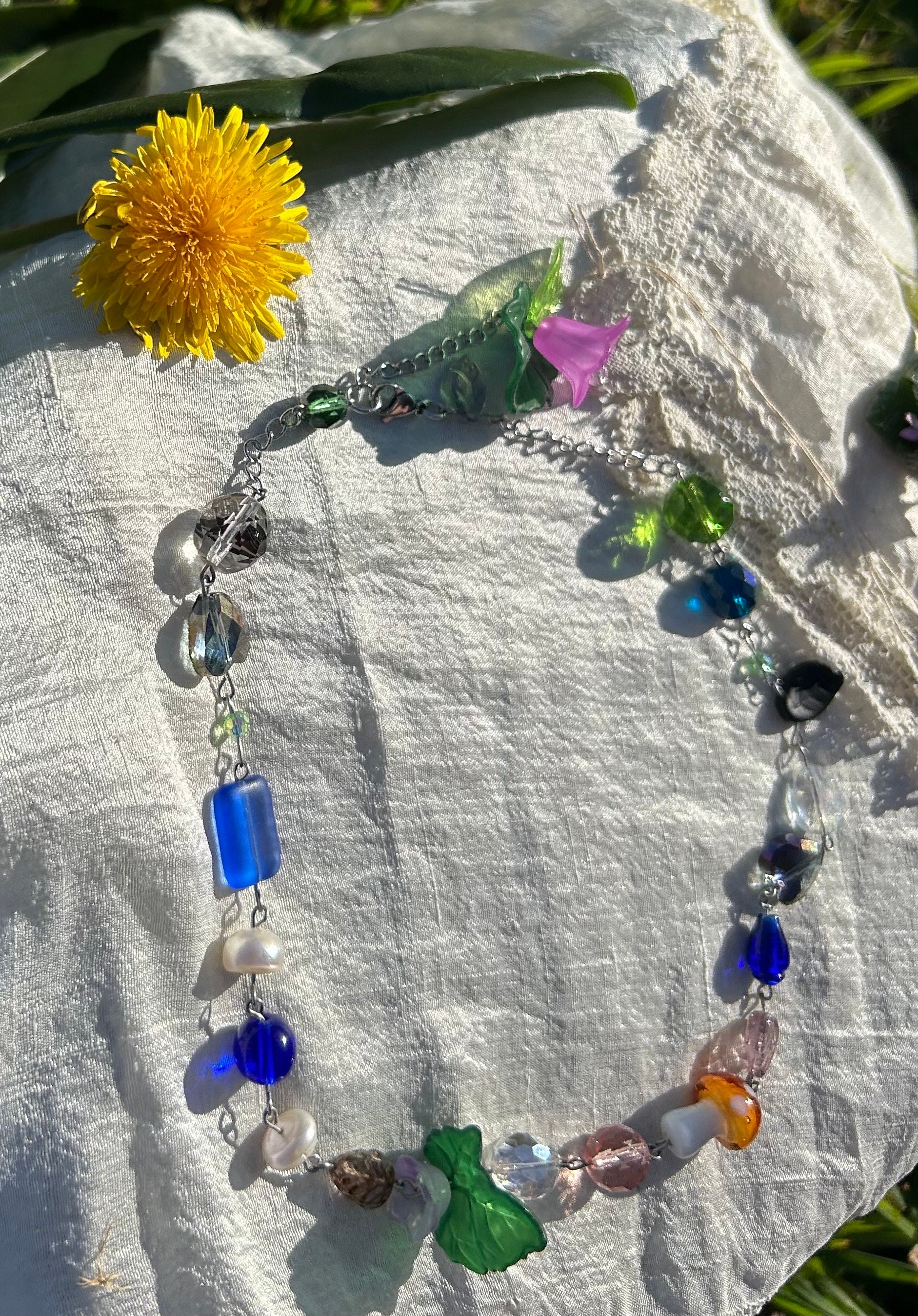 Fairycore Jewelry. Fairy Necklace. Flower Fae Embodying Spring. One of ...