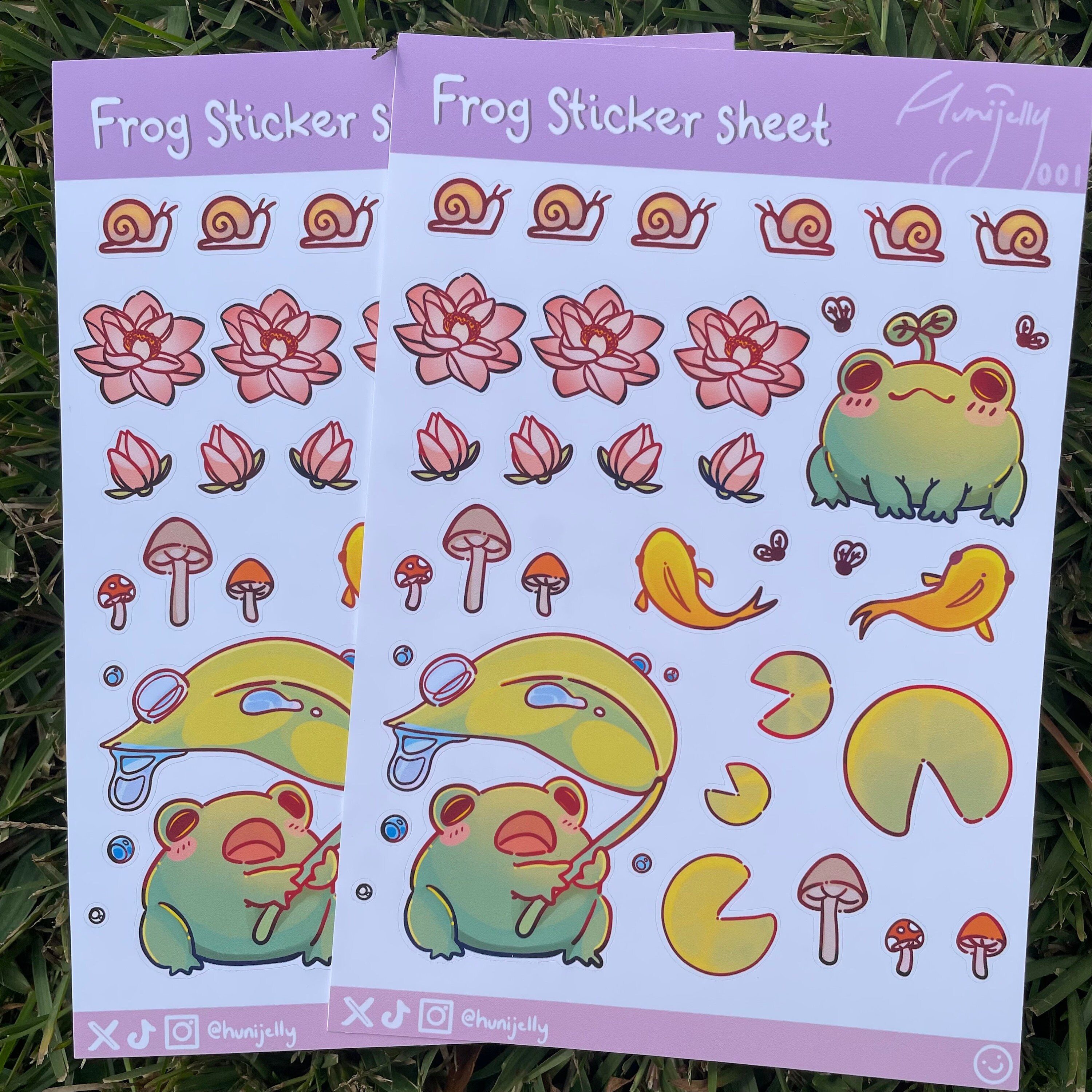 Cute Frog Sticker Sheet - Etsy