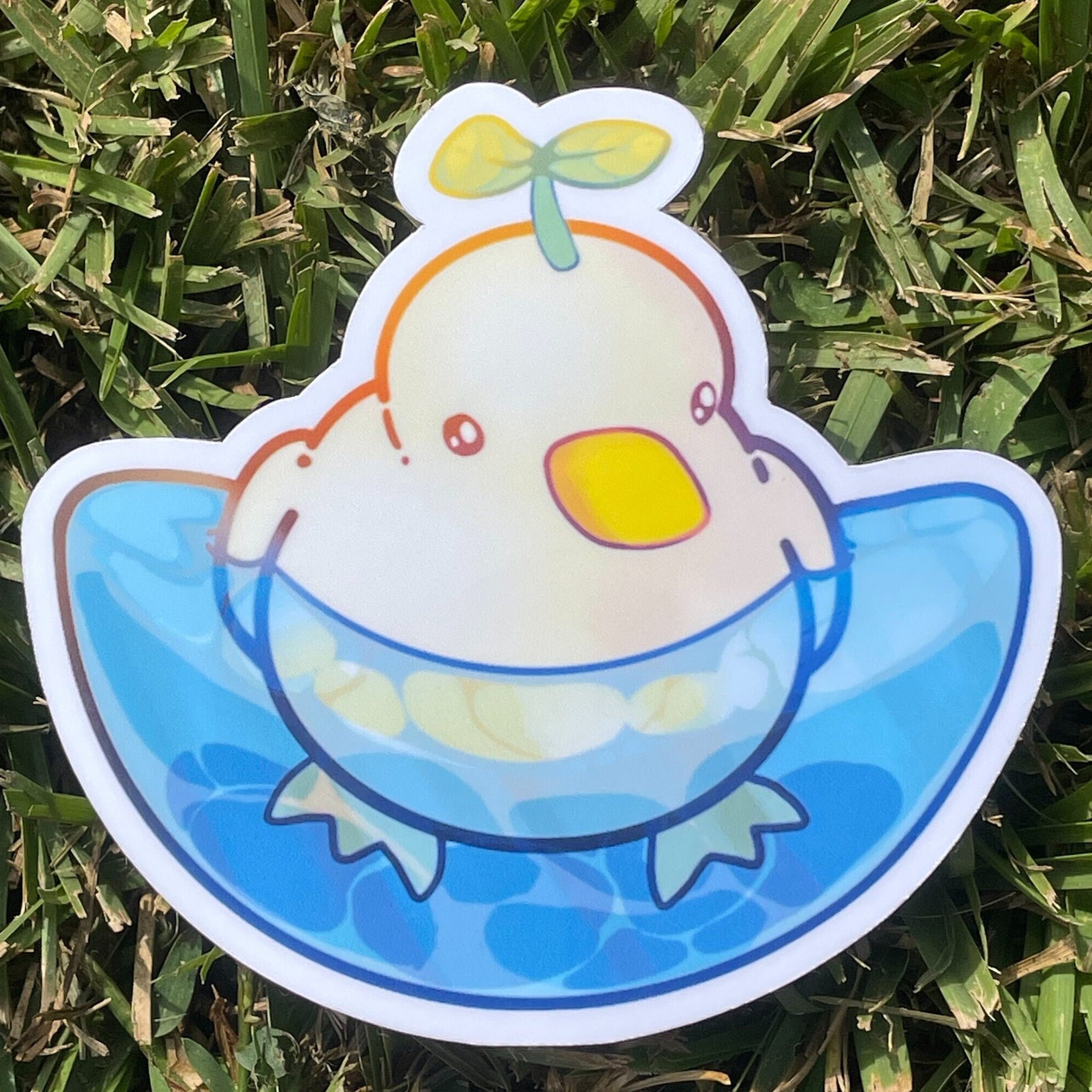 Cute Plant Duck Glossy Sticker - Etsy