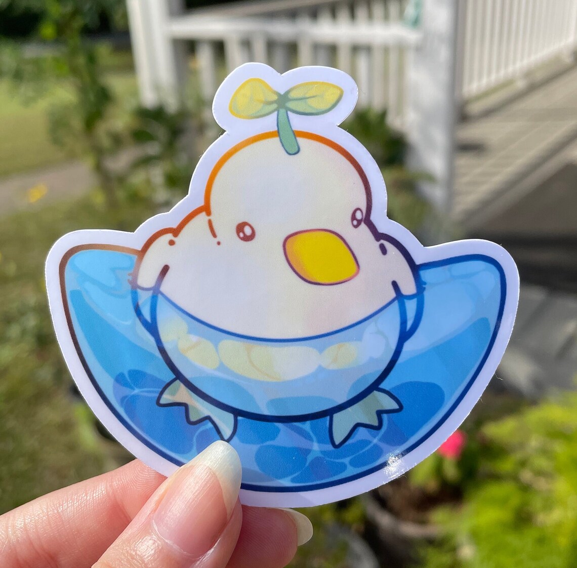 Cute Plant Duck Glossy Sticker - Etsy