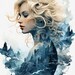 Digital Poster, Woman, High Resolution Images,painted Effect, Printable ...
