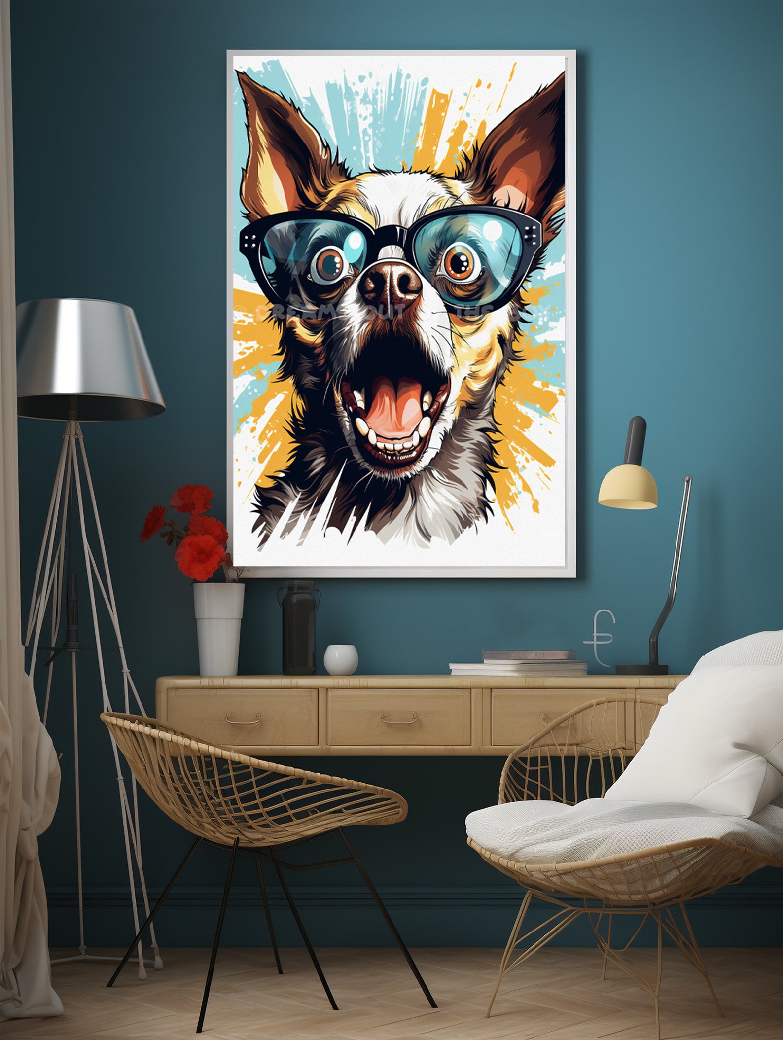 Funny Dog, Digital Poster, High Resolution Images,painted Effect ...