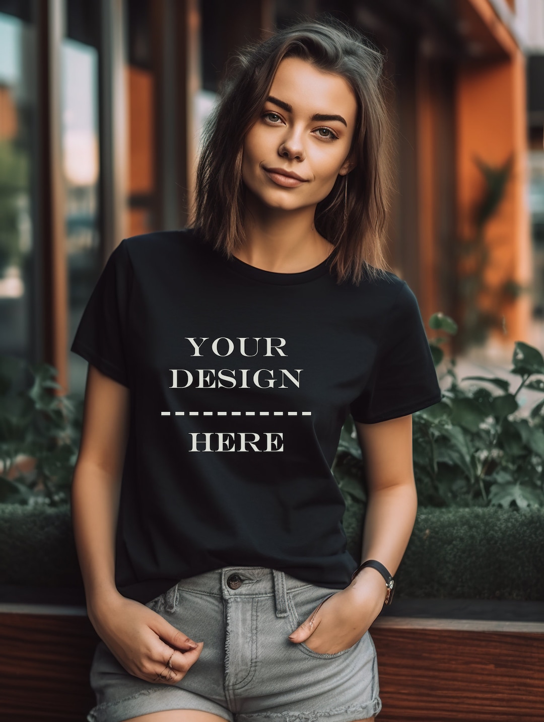 Girl Tshirt Mockup, Styled Shirt Mockup, Trendy Mockup, Womens Tee Mock ...