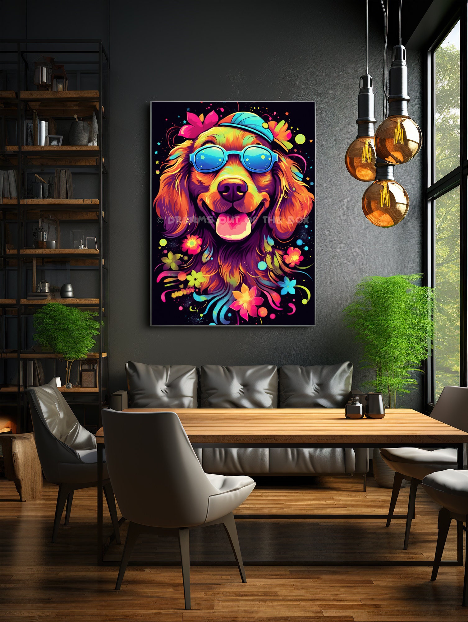 Funny Dog, Digital Poster, High Resolution Images,painted Effect, Pug ...