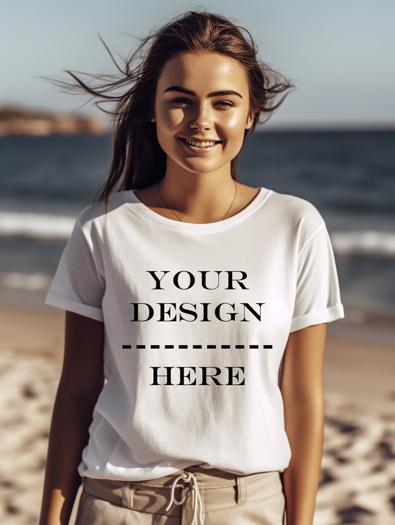 Girl Tshirt Mockup, Styled Shirt Mockup, Trendy Mockup, Womens Tee Mock ...