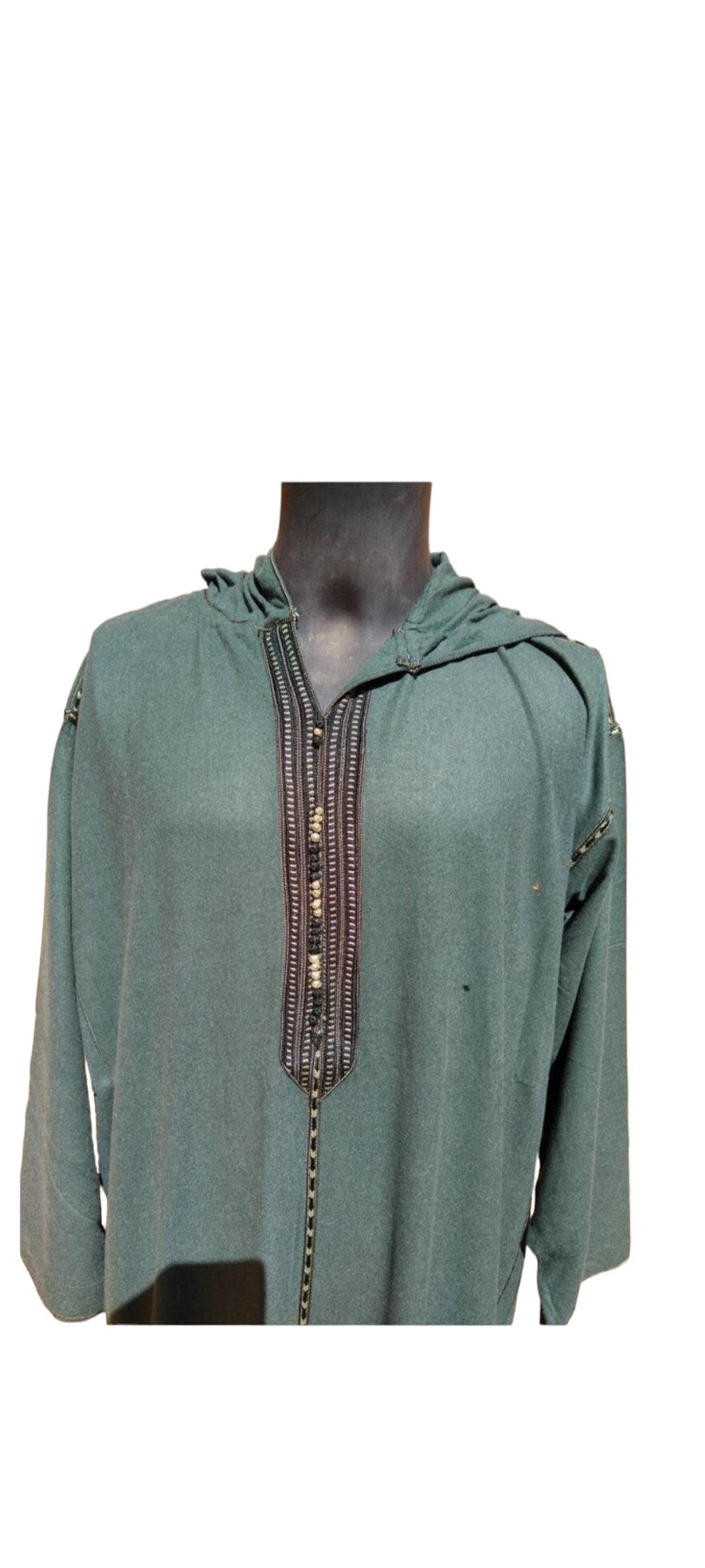 Premium Quality Djellaba. Green Medium Weight Thin Summer Djellaba ...