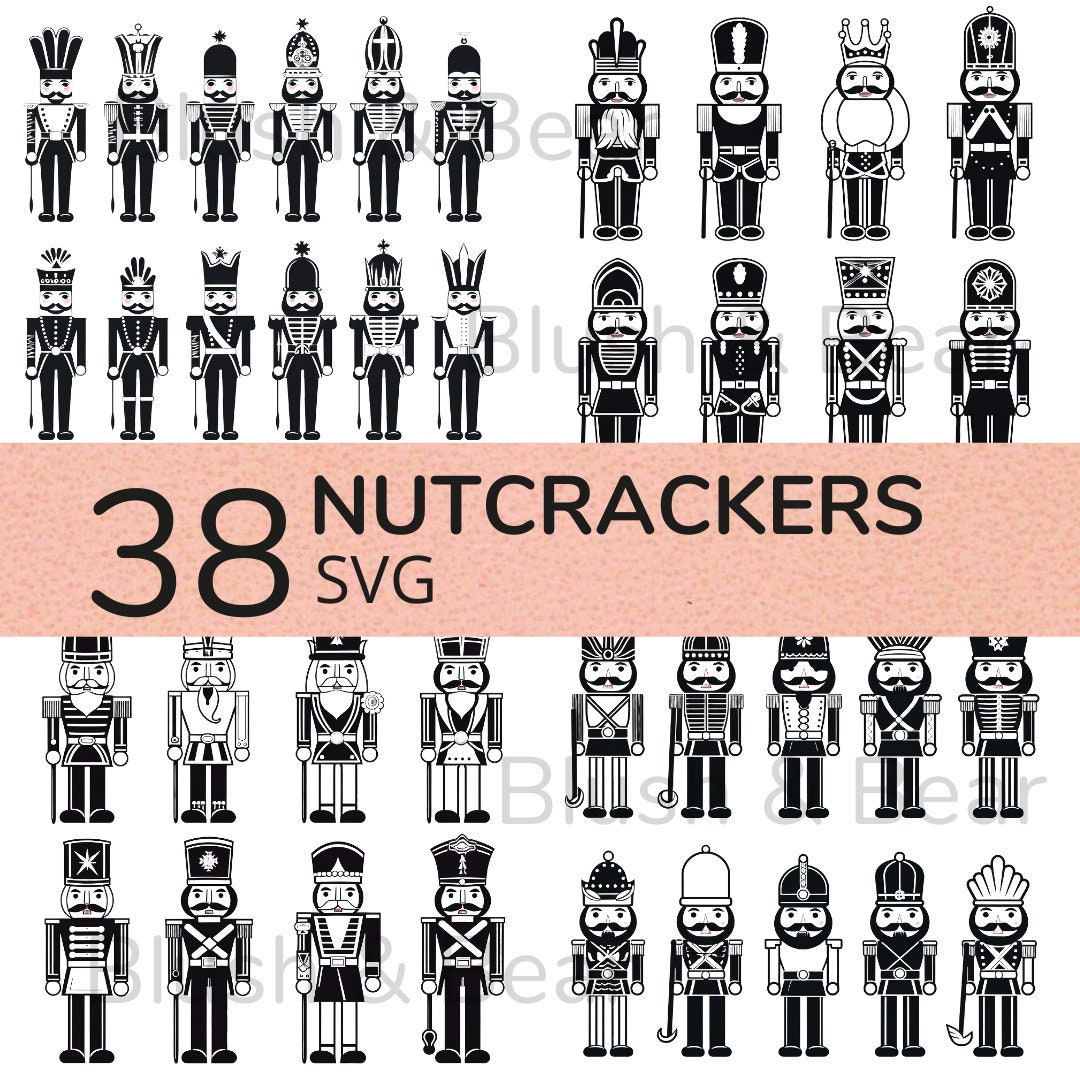 Nutcracker SVG Clipart Christmas Nutcrackers Silhouette Instant ...