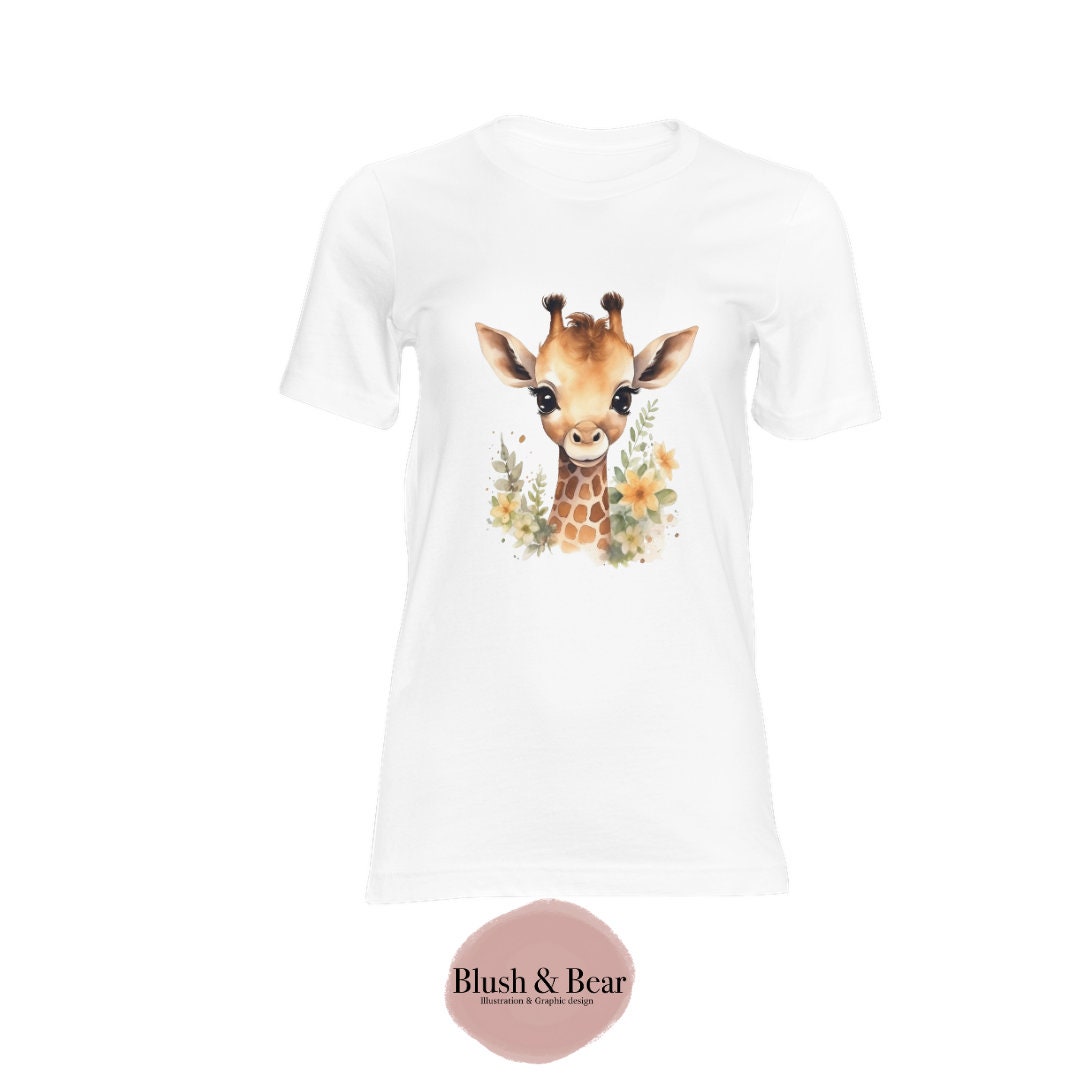 Watercolor Cute Baby Giraffe Clipart Bundle 18 PNG Watercolor Clipart ...