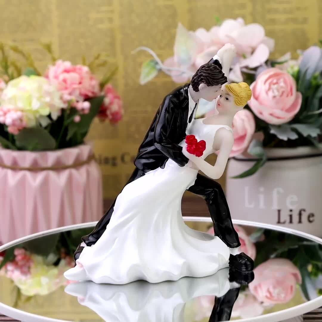 Wedding Cake Topper Bride & Groom doing the Tango - Etsy