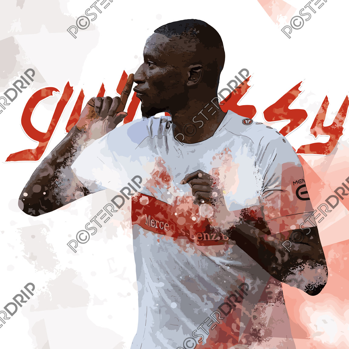 Serhou Guirassy Premium Poster Matt Sports Art, Office, Wall Art, Wall ...