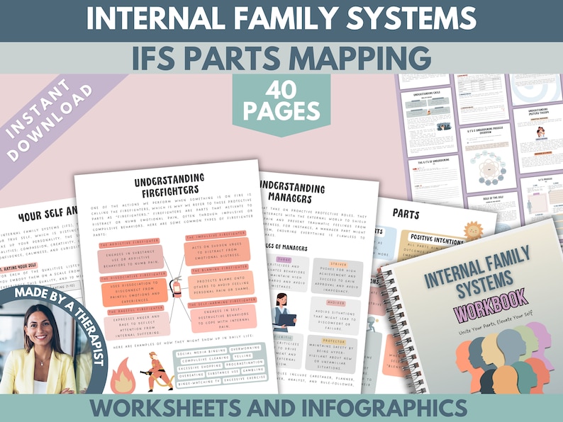 IFS Workbook, Internal Family Systems Worksheets Workbook Cheat Sheets ...