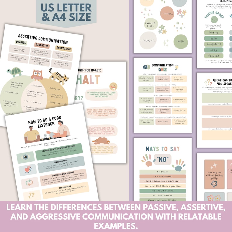 Assertive Communication Workbook for Kids & Teens (PDF) - Etsy