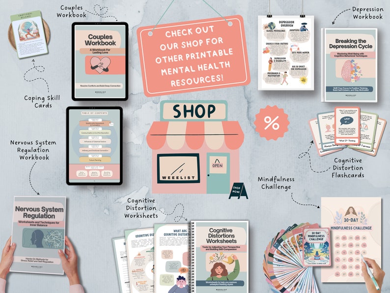 IFS Workbook, Internal Family Systems Worksheets Workbook Cheat Sheets, Parts Mapping, Self Work ...